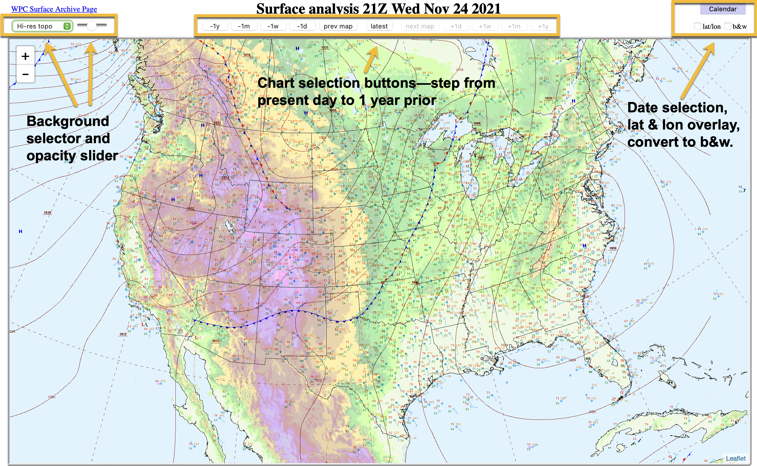 Interpreting the Surface Analysis Chart